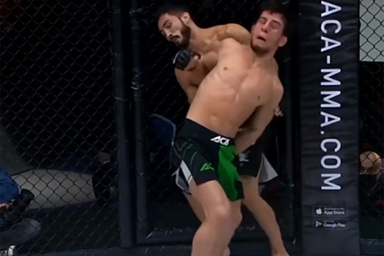 Spectacular elbow knockout on ACA 117 (video)